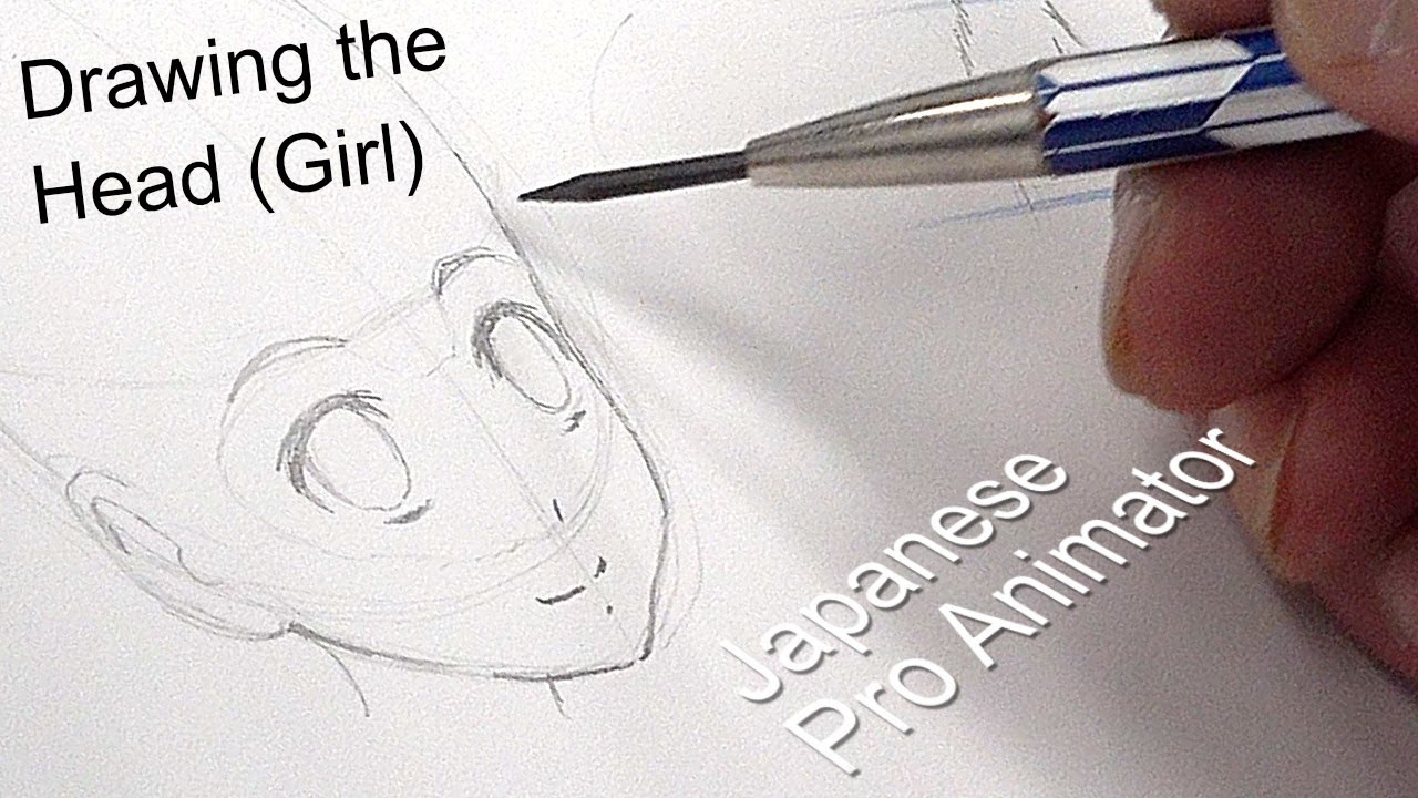 Drawing the Head (Anime Girl): Practice in realtime [頭描く練習] - YouTube
