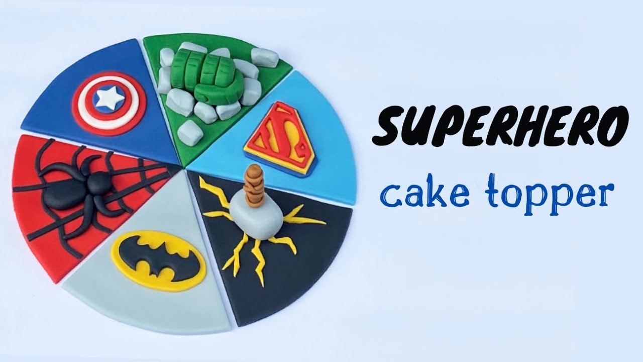 How to make a SUPERHERO fondant cake topper - YouTube