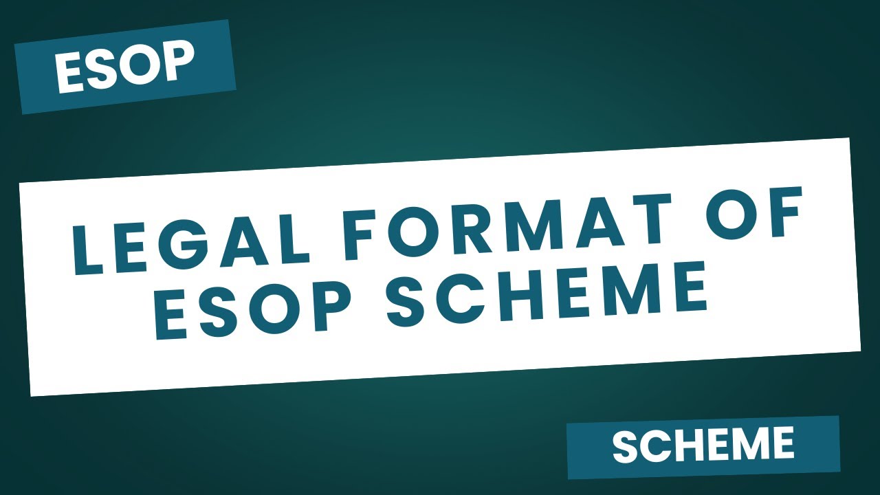 How to Draft an ESOP Scheme: A Complete Legal Guide - YouTube