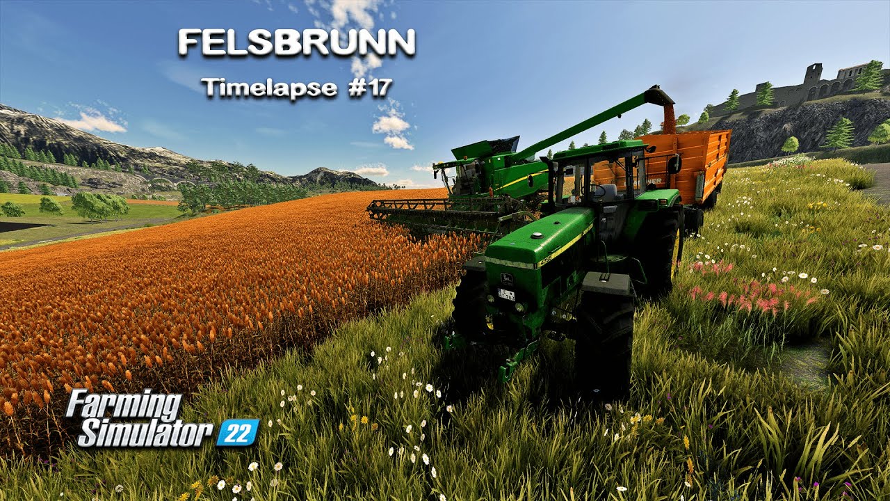 Harvesting SORGHUM & CANOLA, collecting SILAGE BALES | Felsbrunn | FS22 ...