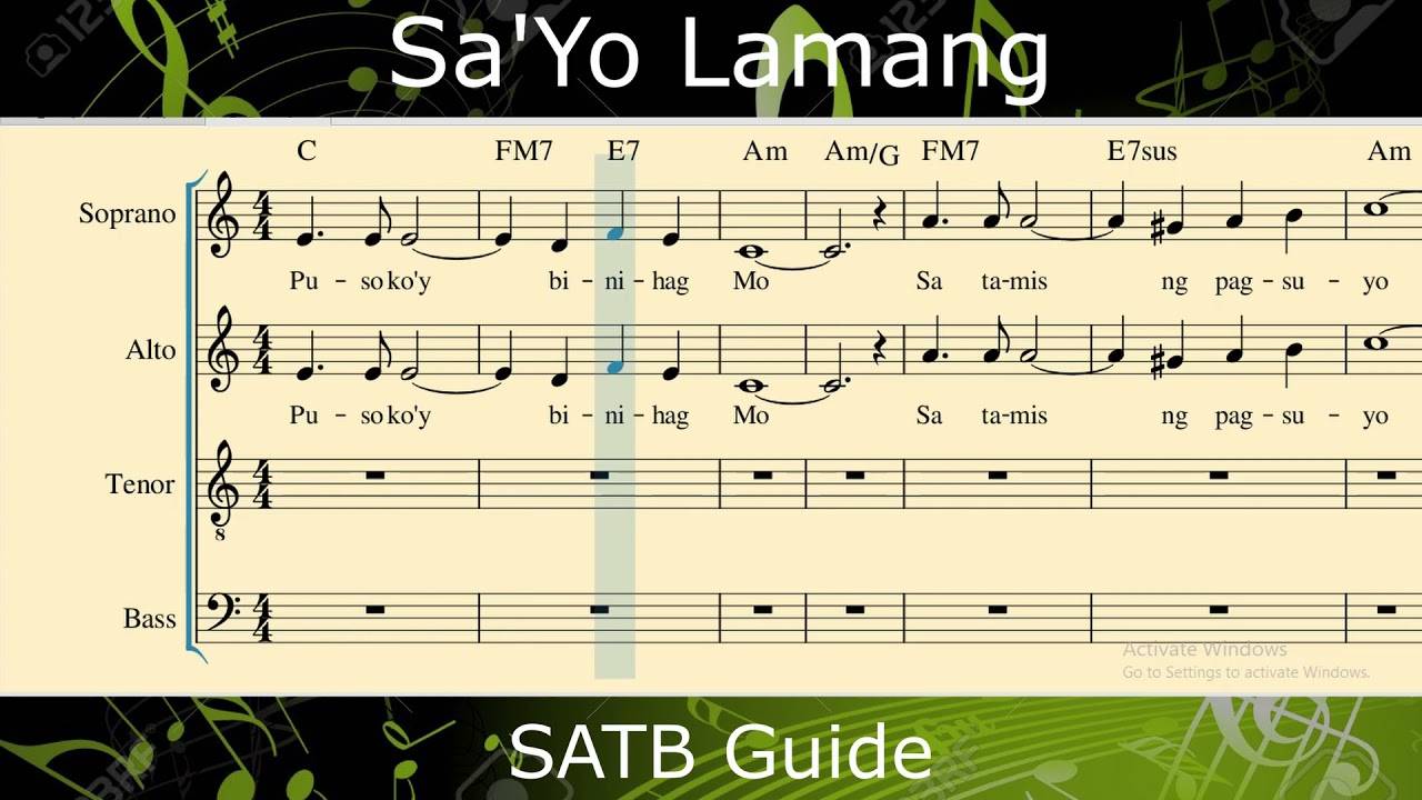 SA'YO LAMANG _ SATB GUIDE - YouTube