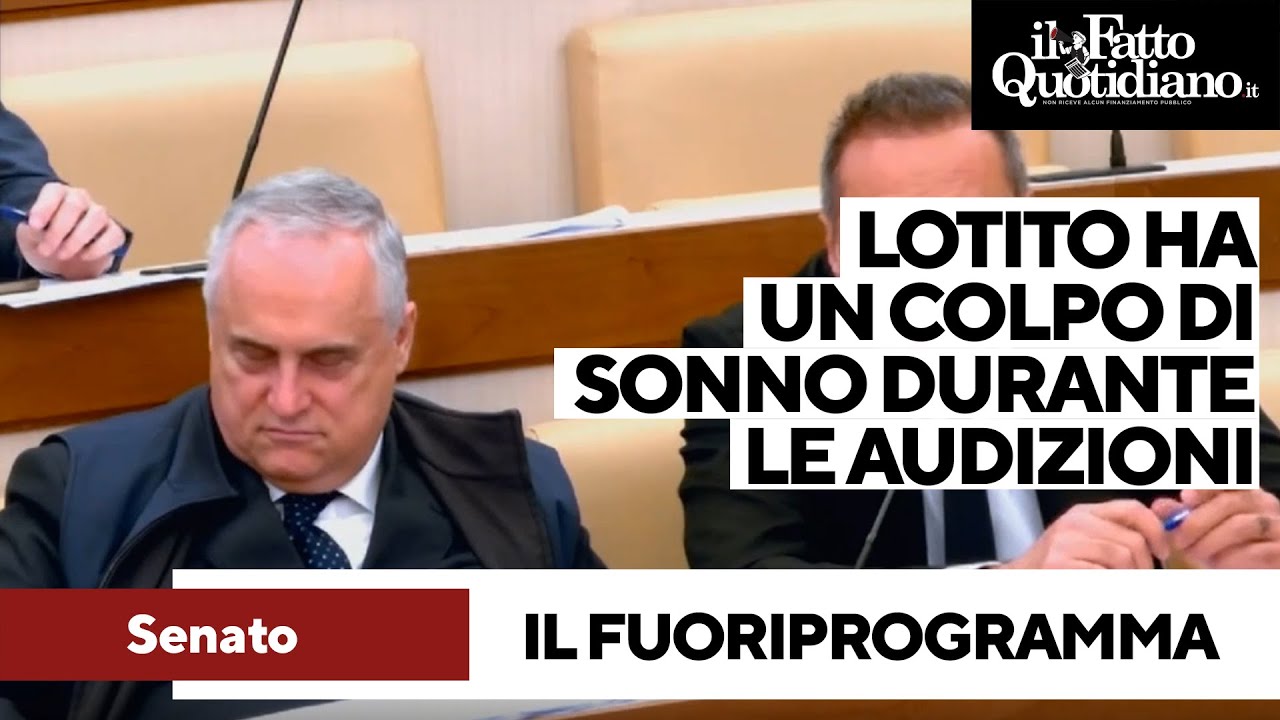 Lotito ha un colpo di sonno e chiude gli occhi durante le audizioni: De ...