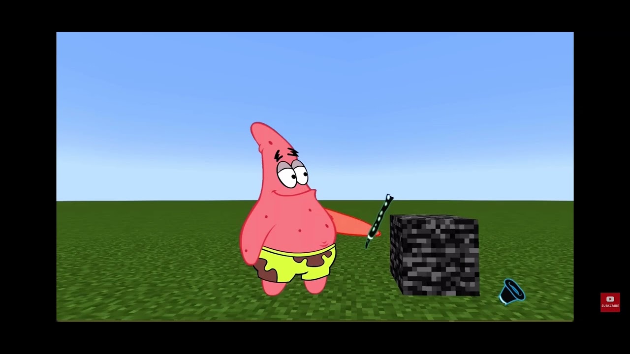 Patrick break bedrock in MineCraft - YouTube