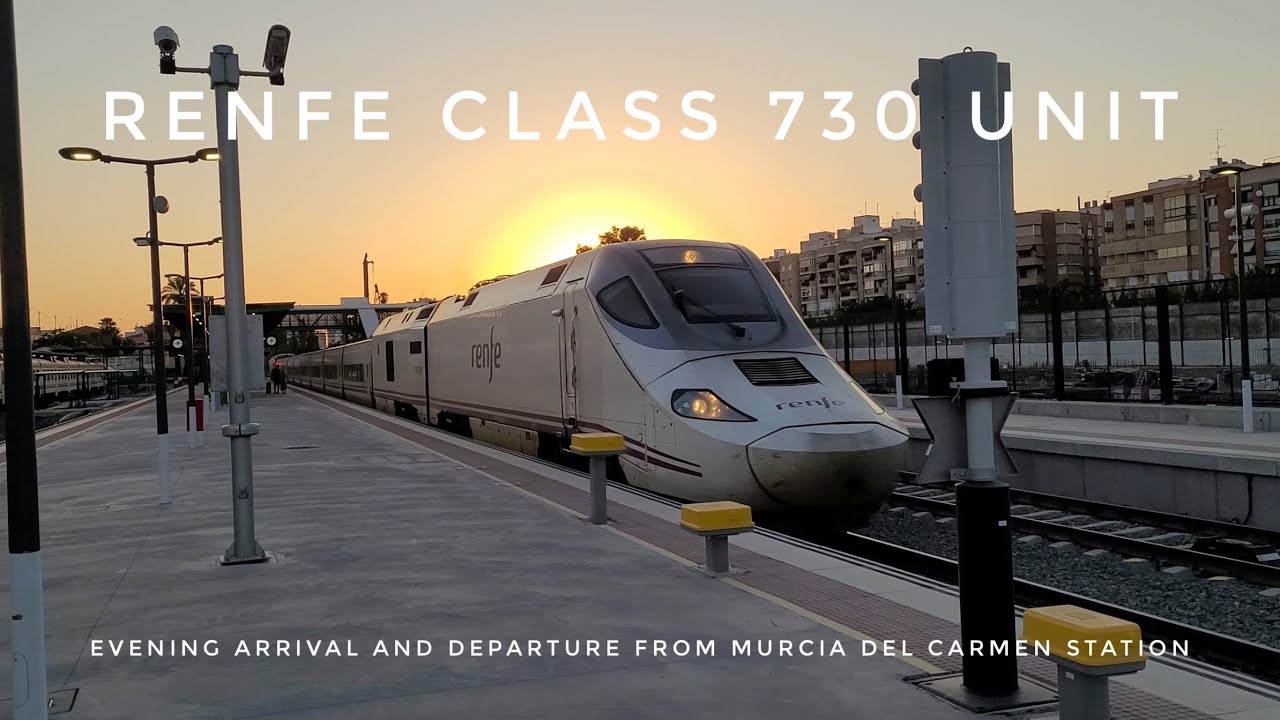 Renfe Class 730 Unit at Murcia on an Alvia Service from Madrid to ...