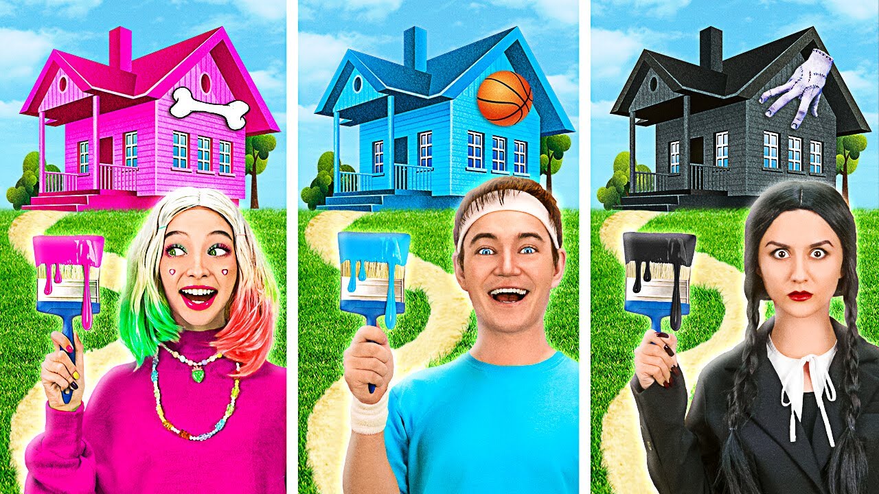 ¡El desafío de una casa de color de Tee-hee-hee! - YouTube