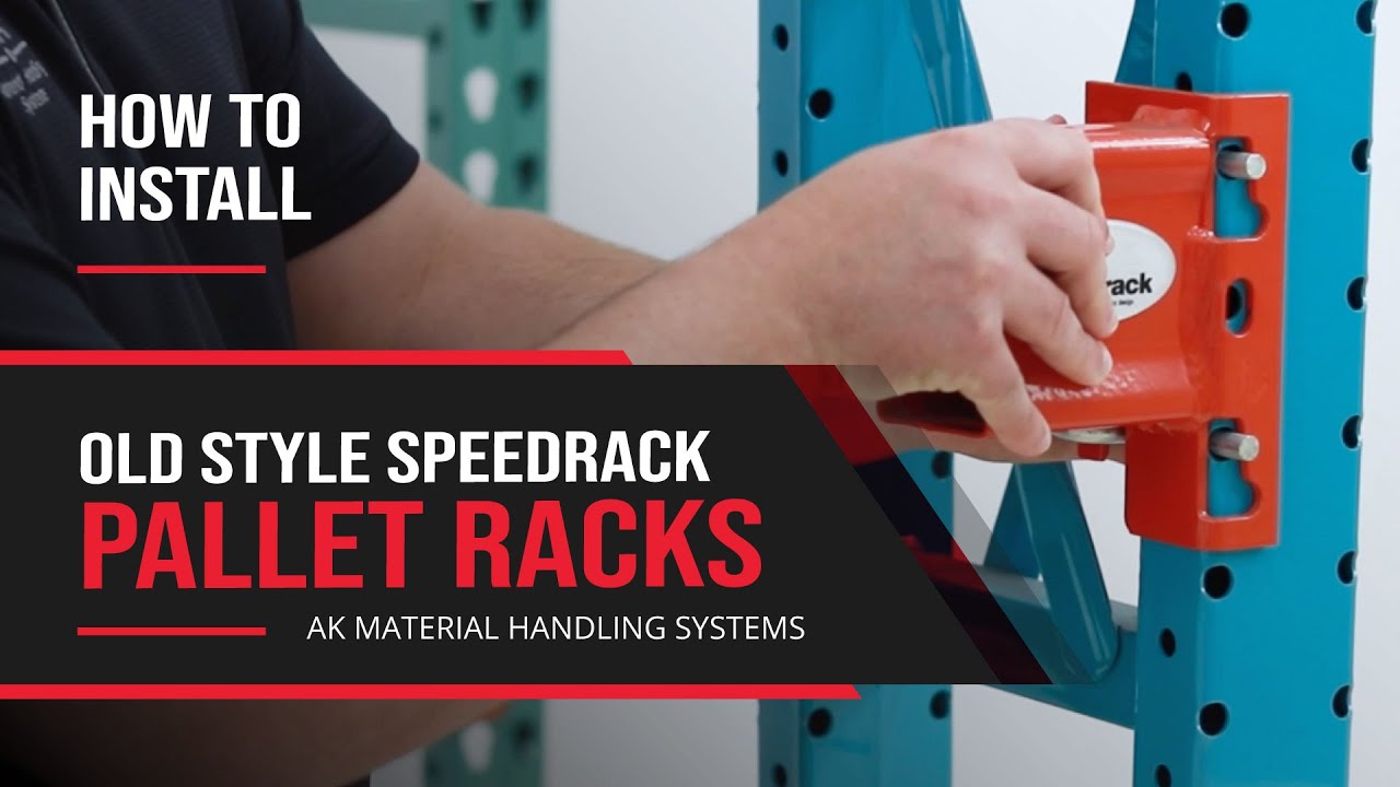 How to Install Old Style Speedrack Pallet Racks - YouTube