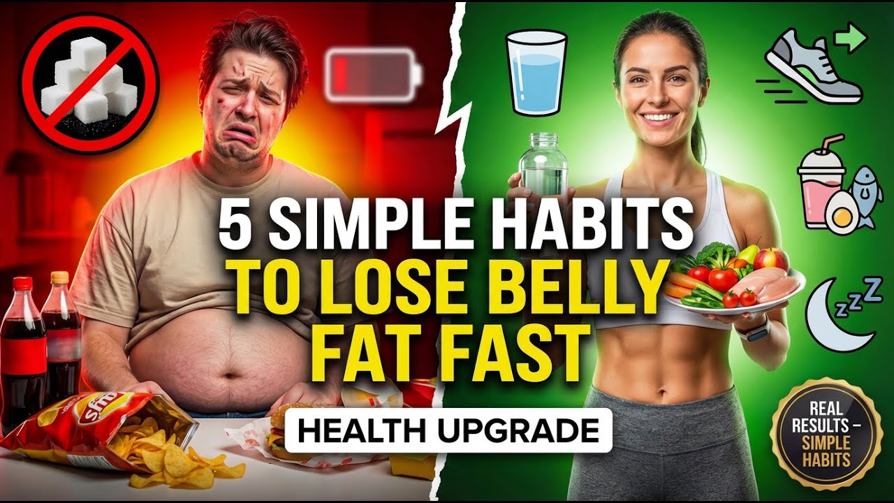 5 Simple Habits to Lose Belly Fat Fast # 1 - YouTube