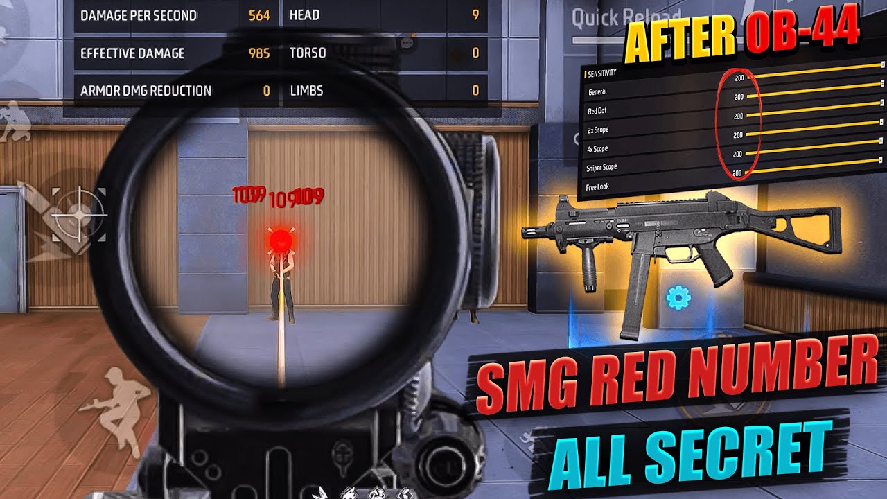 New UMP, MP40, Thompson Sensitivity For Headshots || FREE FIRE SMG SECRET SENSITIVITY - YouTube