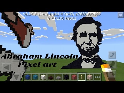 Minecraft: Pixel Art: Abraham Lincoln: speed build - YouTube