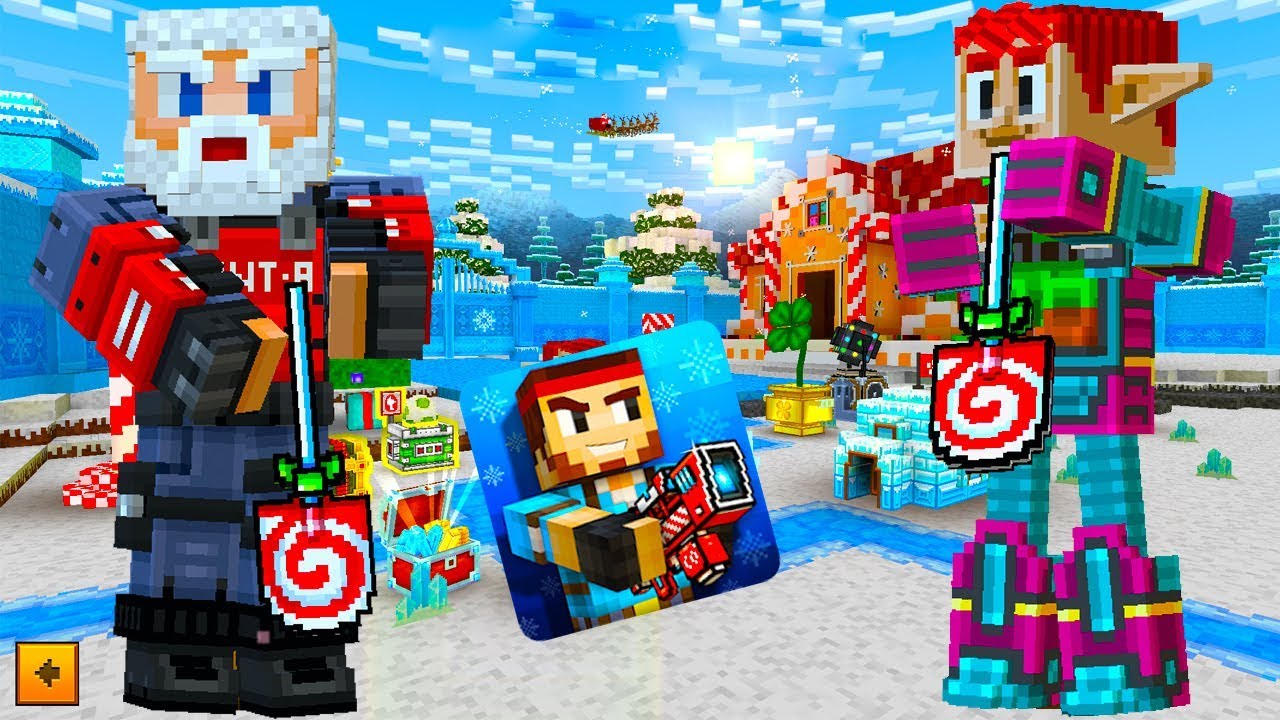 Pixel Gun 3D - Swat Santa and Iron Elf in the Battle Royale (Super Duo ...