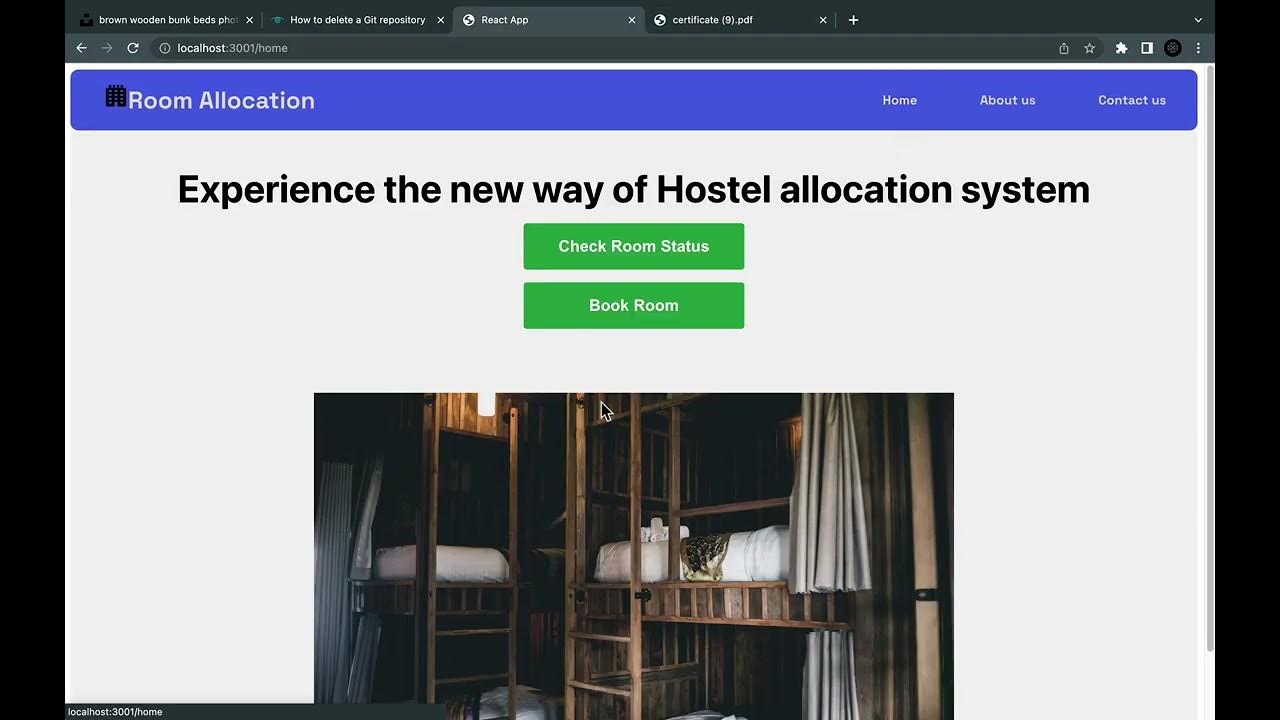 Working of Hostel Room Allocation System - YouTube