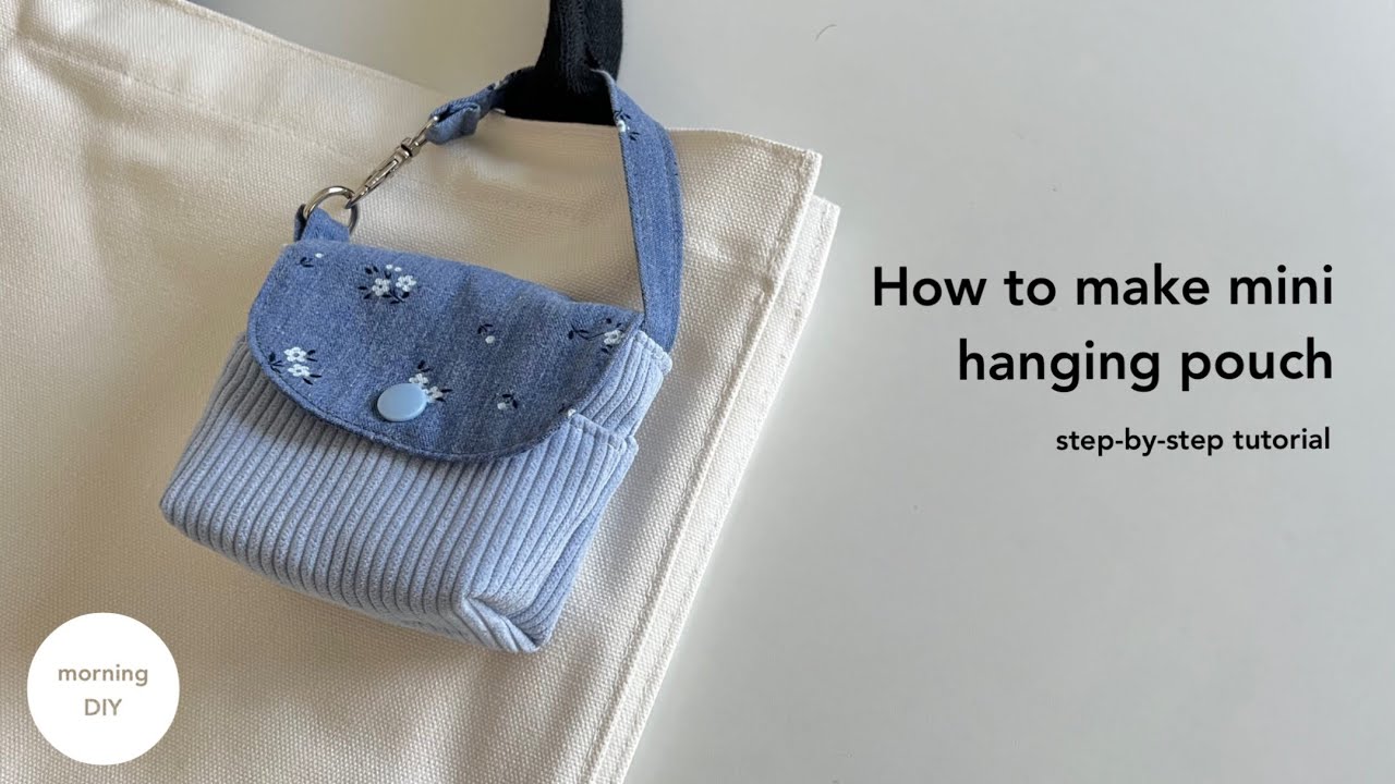 DIY mini hanging pouch | How to make a mini hanging pouch - YouTube