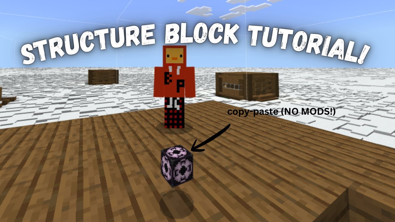 How To Use Structure Blocks In Minecraft Bedrock Fast - YouTube