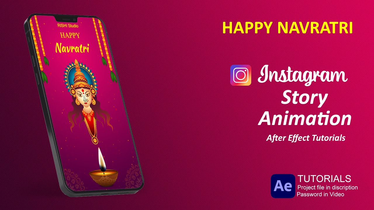 navratri instagram post after effects | Navratri Motion Graphics ...