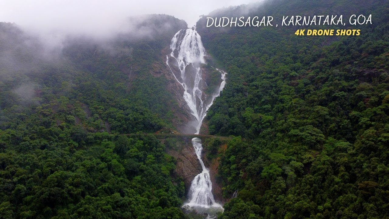 Dudhsagar Falls | Drone Shots | Aerial View | Chennai Express - YouTube