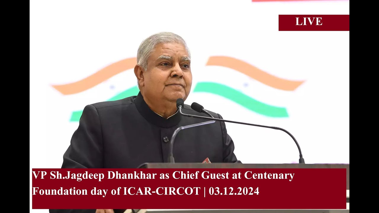 LIVE-VP Sh.Jagdeep Dhankhar as Chief Guest at Centenary Foundation day ...