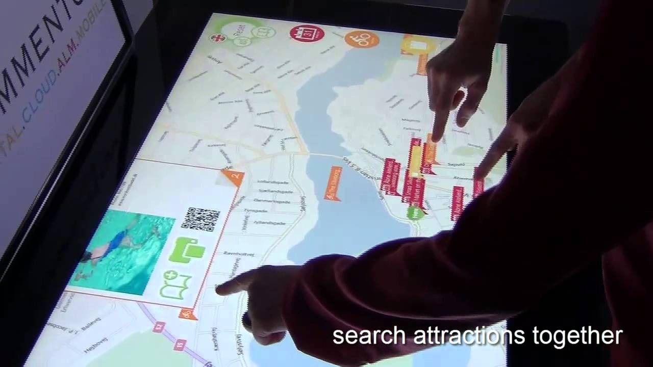 Turisme Silkeborg APP on Microsoft PixelSense touch table - YouTube