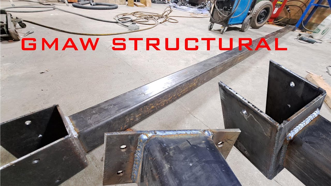 MIG GMAW Structural Welding Post With Base Plate Fabrication - YouTube