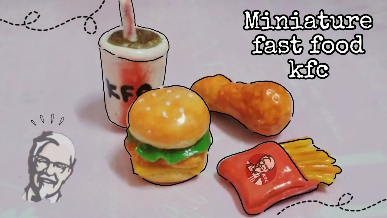 How i made miniature fast food | polymer clay tutorial - YouTube