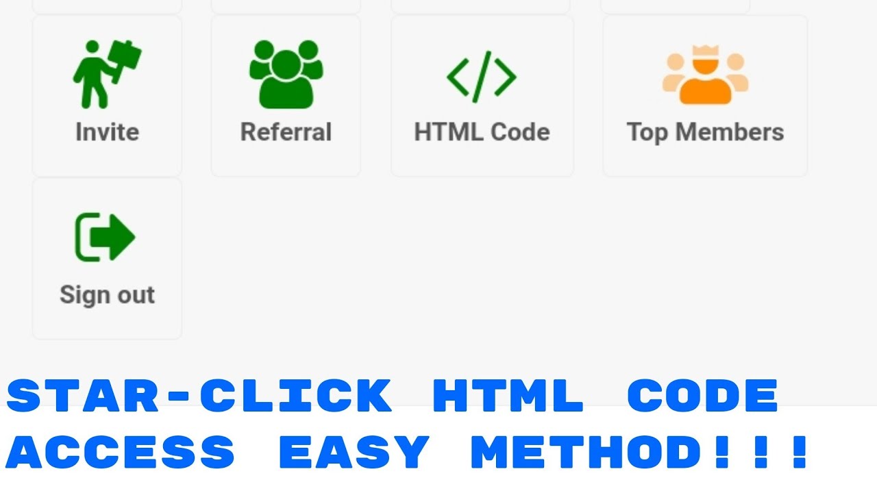 HOW TO ACCESS HTML CODE IN STAR CLICK EASY METHOD YouTube HOW TO ACCESS HTML CODE IN STAR CLICK EASY METHOD YouTube