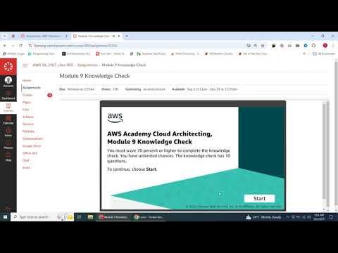 Module 9 Knowledge Check AWS Academy Cloud Architecting Implementing Elasticity,High ...