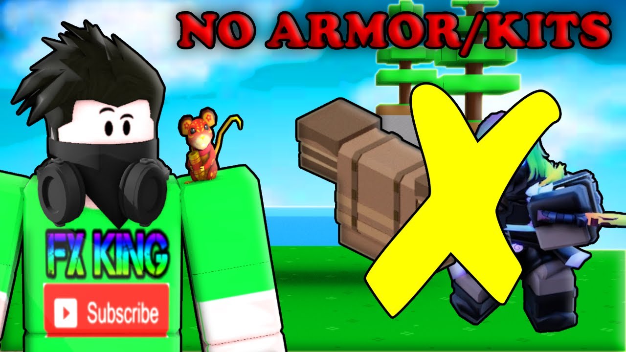 So I did the NO ARMOR NO KIT challenge in roblox bedwars. - YouTube