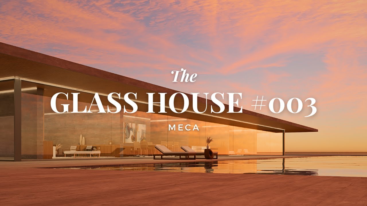 Glass House #003 - Elevated bungalow in an open field | Digital house ...