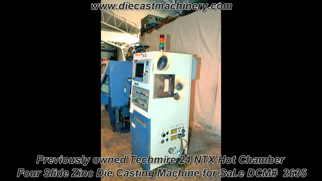 Used Techmire Hot Chamber Zinc Die Casting Machine. DCM 2635 - YouTube