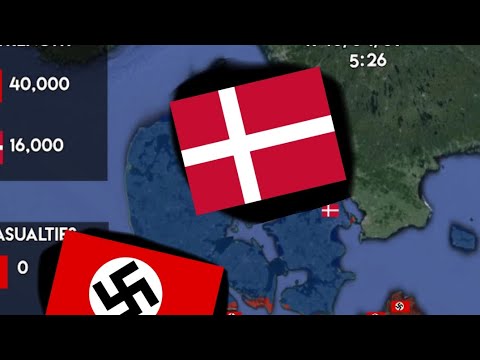 german invasion in Denmark 1940 *with army size - YouTube