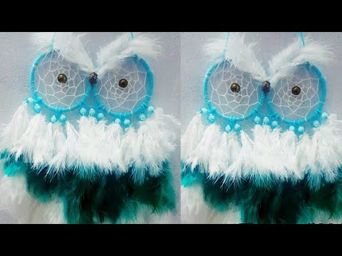 how to make owl dream catcher tutorial/room decor/crafito art & craft ...
