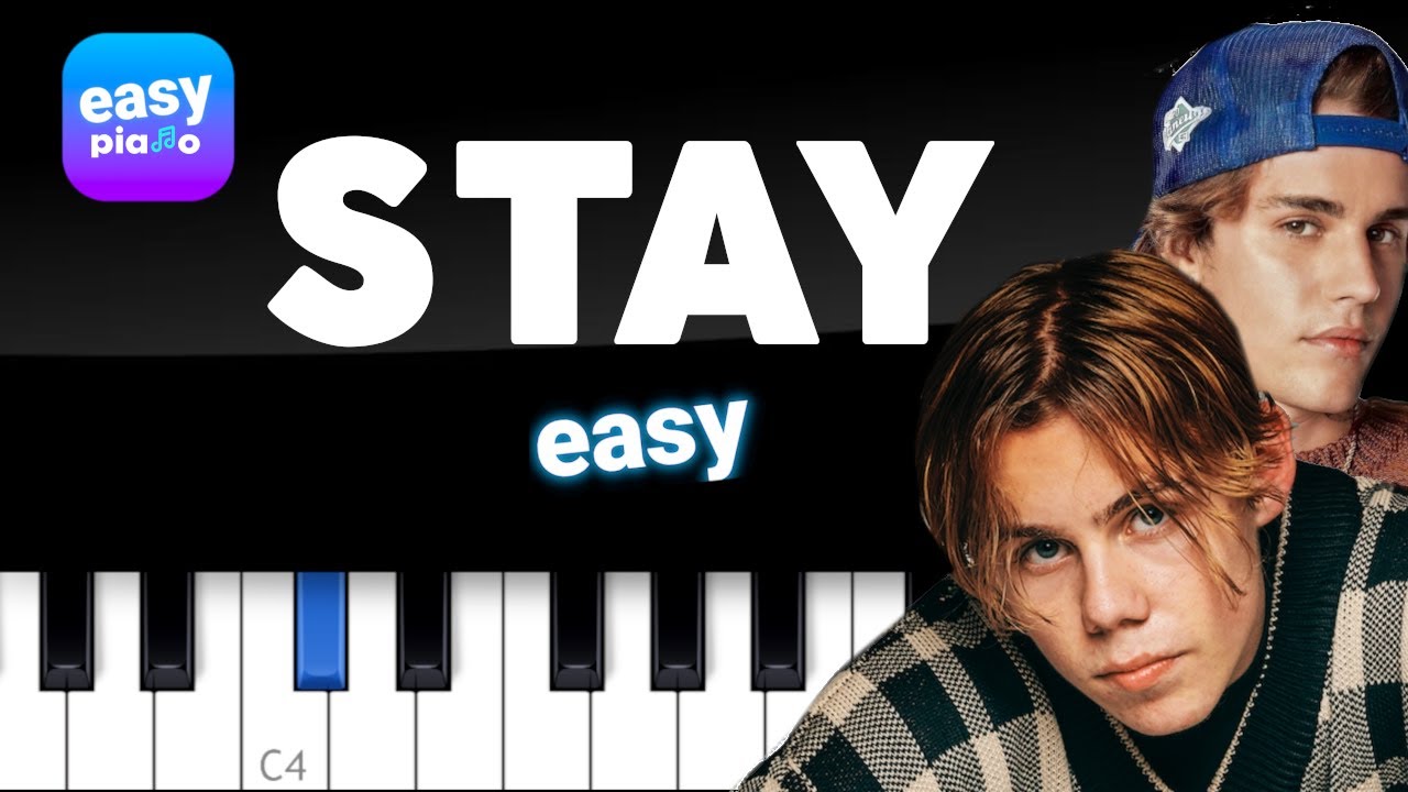 The Kid LAROI , Justin Bieber - Stay | EASY PIANO TUTORIAL - YouTube