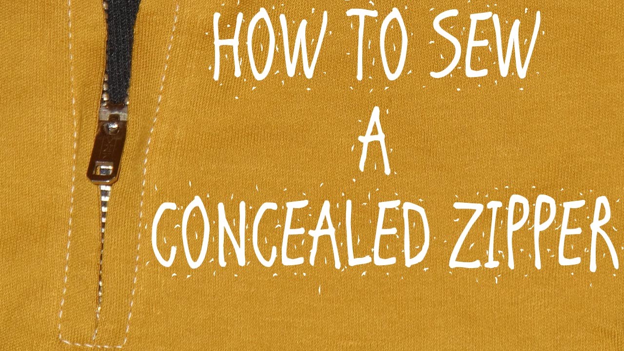 HOW TO SEW A CONCEALED ZIPPER - YouTube