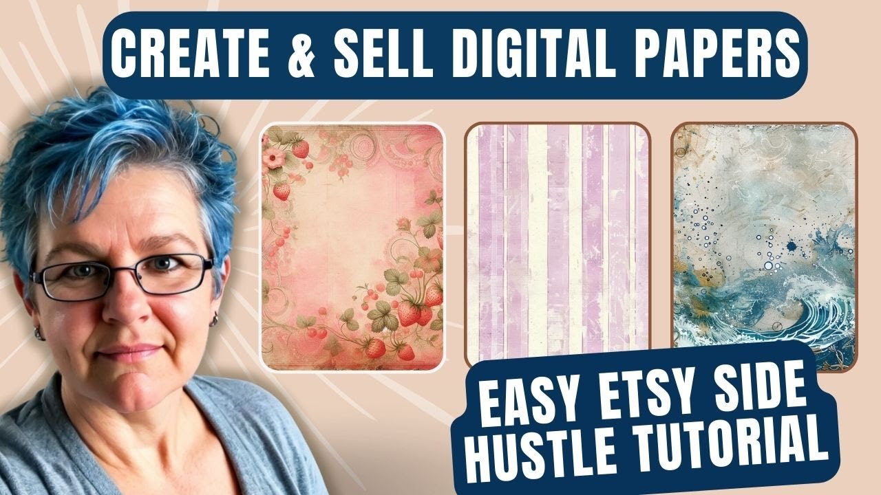 Create & Sell Digital Papers: Easy Etsy Side Hustle Tutorial - YouTube