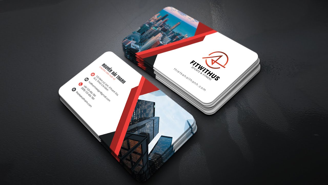 Hướng dẫn thiết kế Name card bằng Photoshop | Hải Thanh Design - YouTube