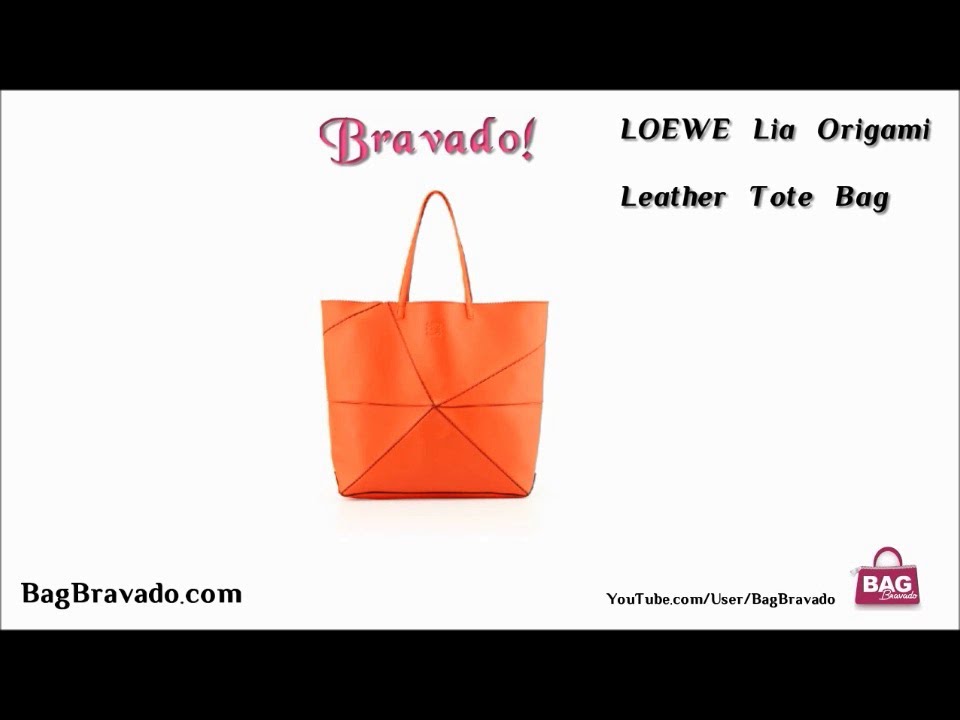 LOEWE Lia Origami Leather Tote Bag | BagBravado.com Handbag Collection ...