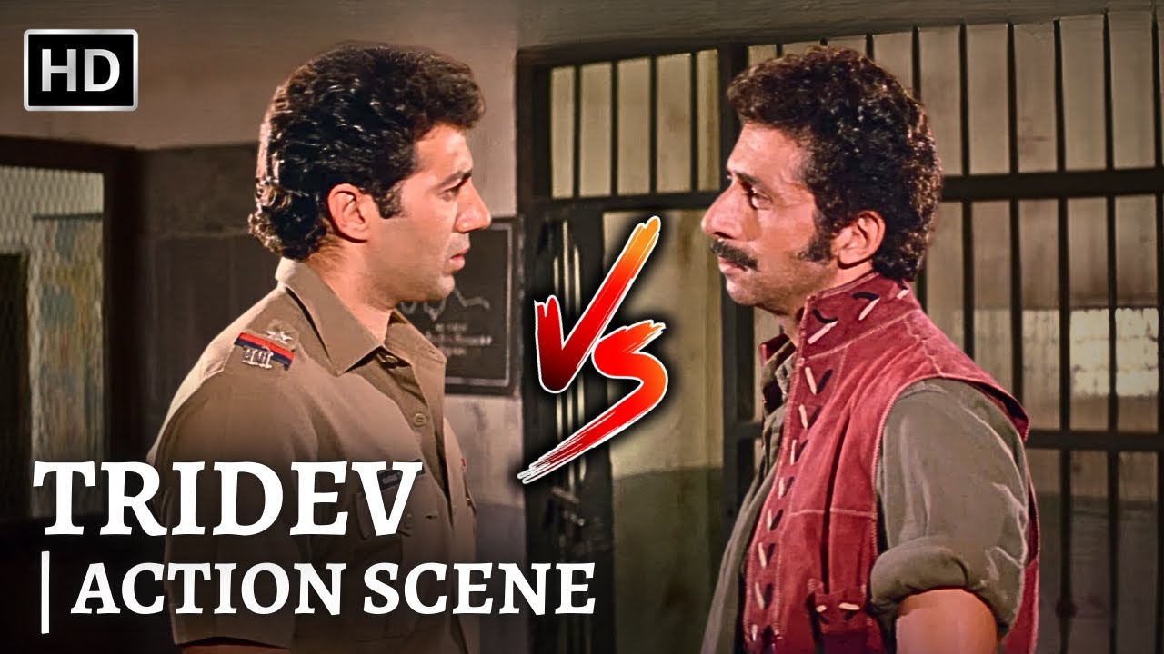 Naseeruddin Shah VS Sunny Deol - BEST ACTION SCENE! - Tridev (HD) - YouTube