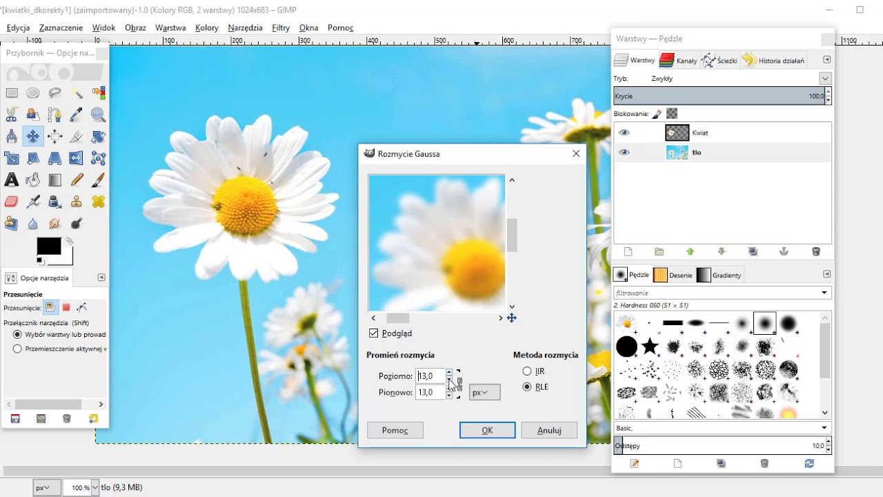 film rozmycie tla i zmiana jego koloru - YouTube