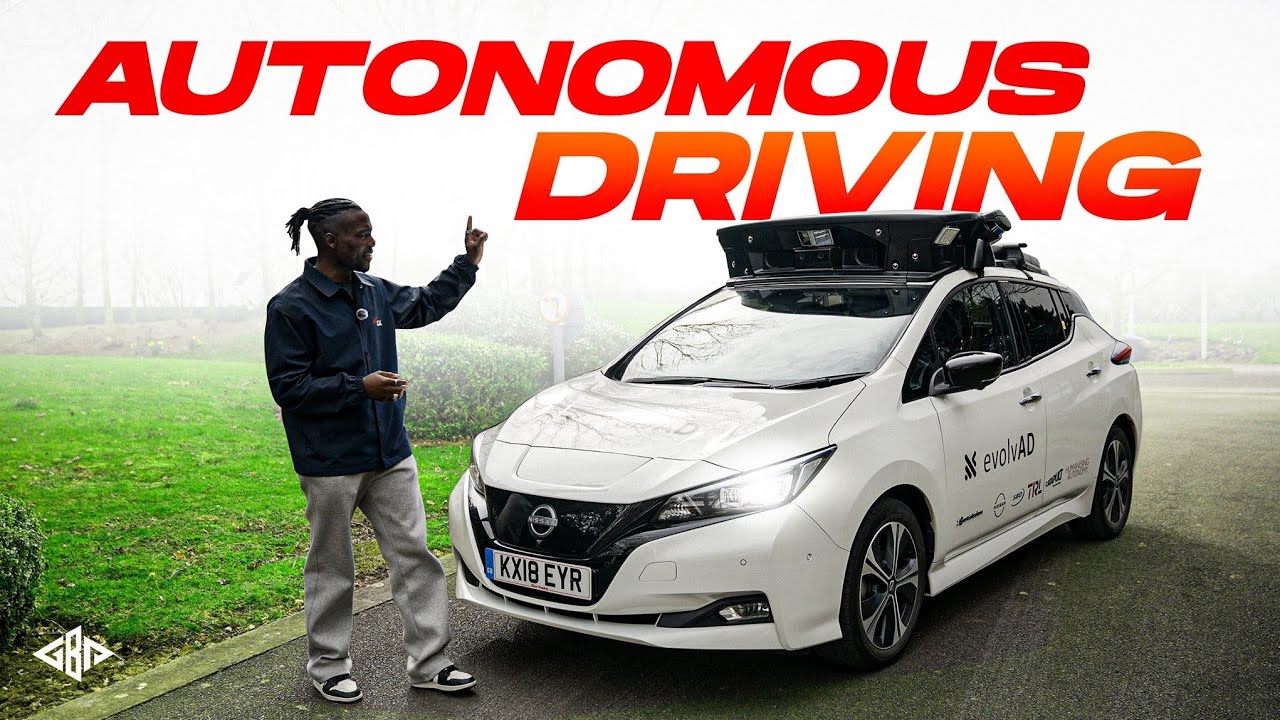 Fully Autonomous Driving - EvolvAD with Nissan Leaf connected autonomous vehicle (CAV) - YouTube