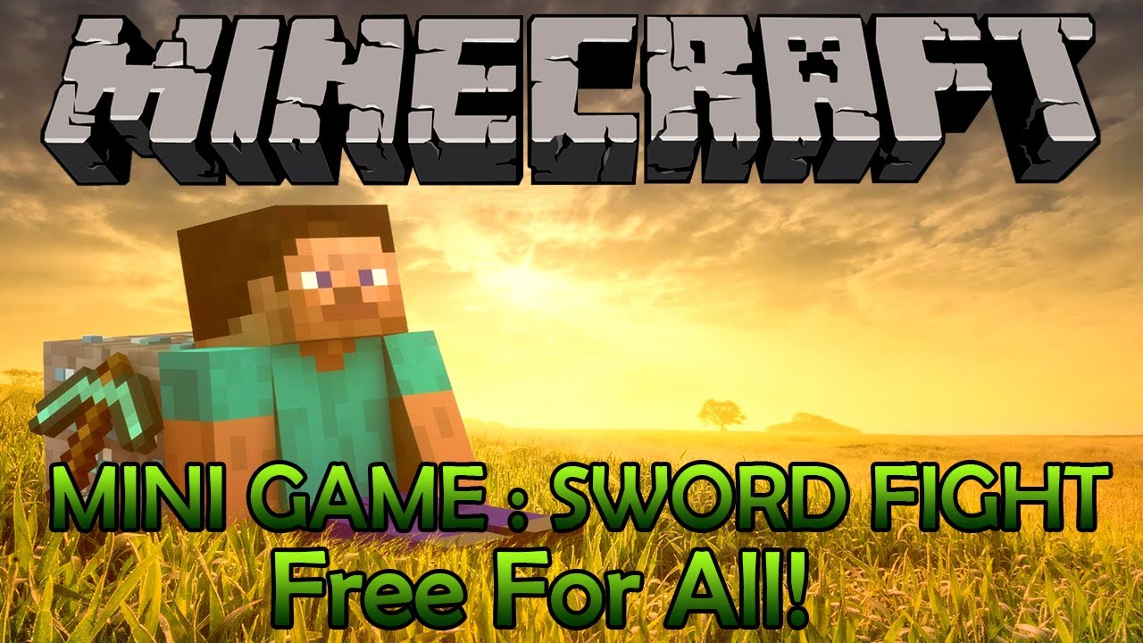 Minecraft - Mini Game : Sword Fight Battle Free For All - YouTube