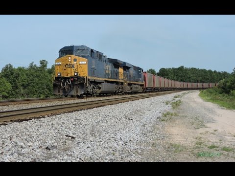 HD: CSX T815-19 meets CSX Q154-23 in Junction City, GA - YouTube