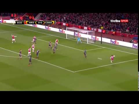 GOL! Arsenal 1-0 CSKA Moscow (Aaron Ramsey 9')