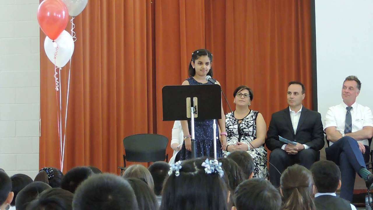 Elementary Valedictorian Speech Youtube