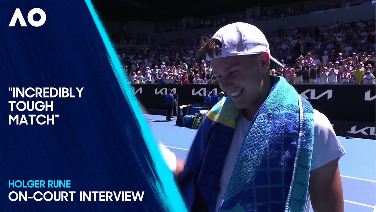 Holger Rune On-Court Interview | Australian Open 2025 First Round - YouTube