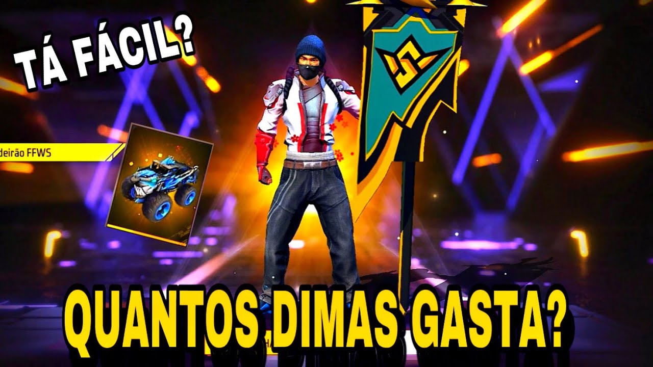 PEGANDO EMOTE BANDEIRÃO FFWS, TOKEN ROYALE FREE FIRE, NOVO EVENTO FF ...