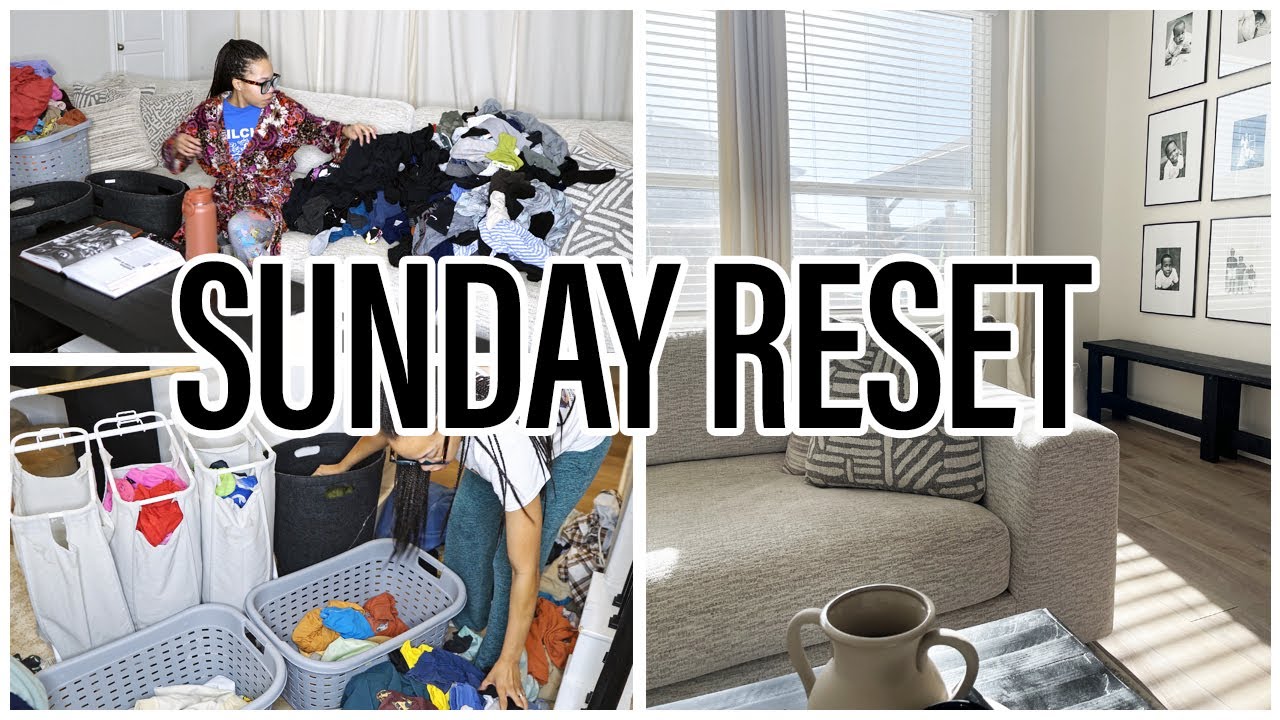 SUNDAY RESET | GET IT ALL DONE | ULTIMATE CLEANING & LAUNDRY MOTIVATION ...