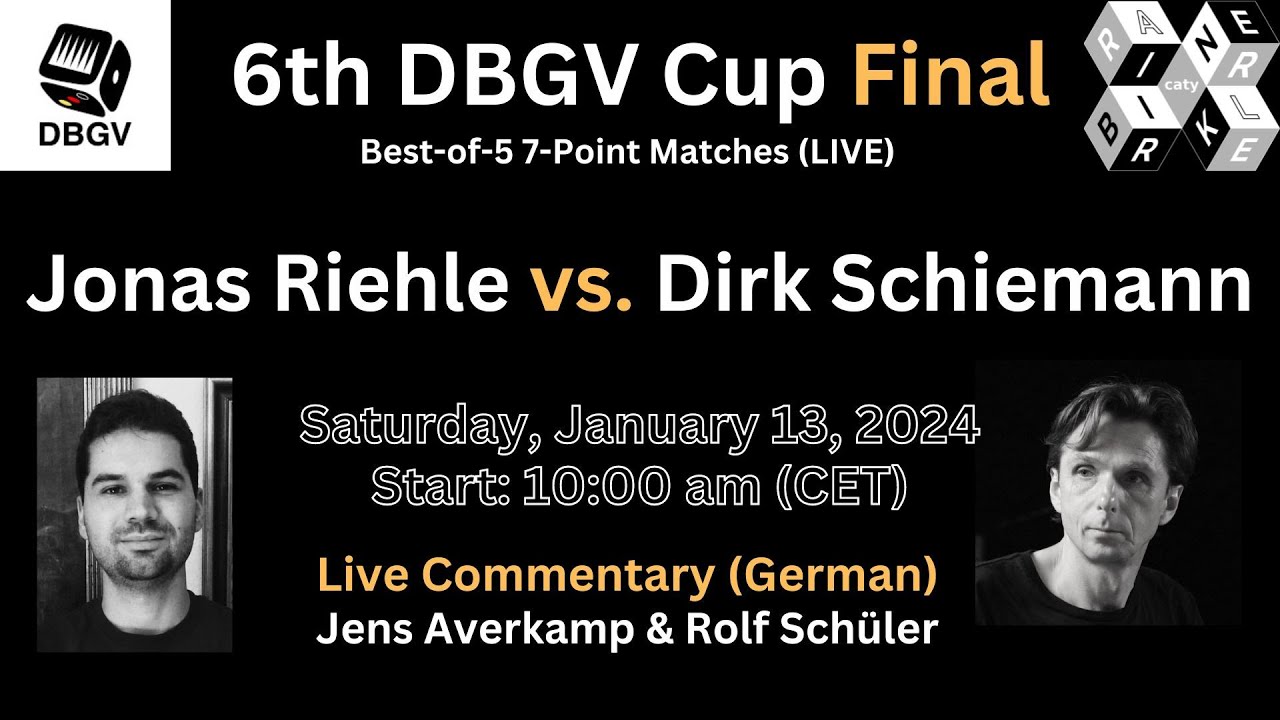 6th DBGV Cup (Final): Jonas Riehle vs. Dirk Schiemann - YouTube