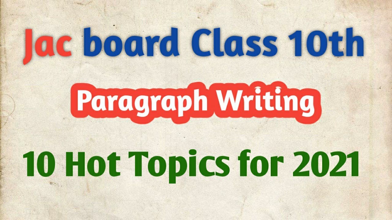 Paragraph Writing | for class 10th Board Exam 2021. - YouTube