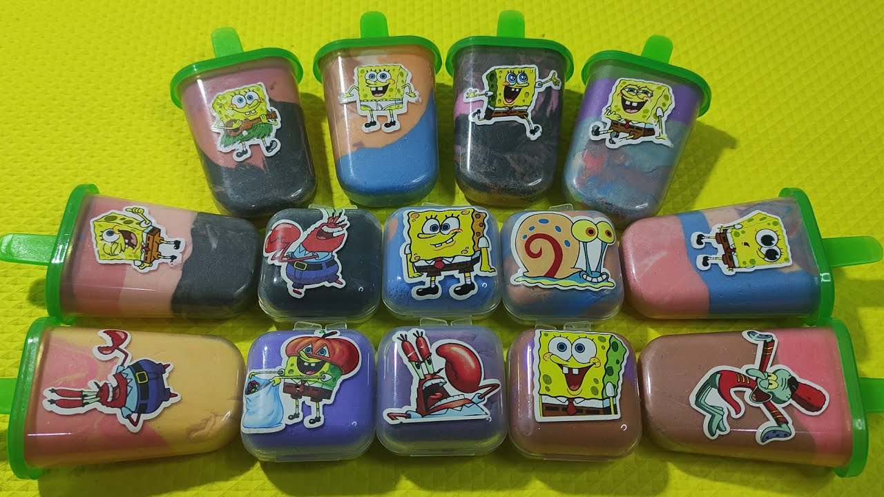 Spongebob Squarepants - Looking Clay With Mini Box vs Rainbow Ice Cream ...