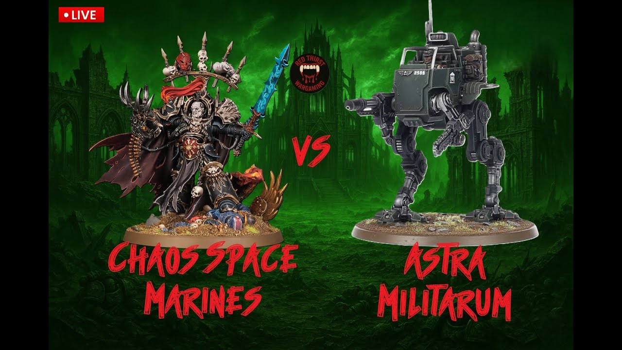 Chaos Space Marines vs Astra Militarum! Warhammer 40k Tabletop ...
