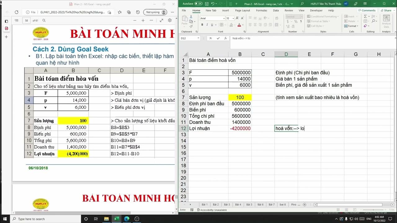 KSNH Excel Buoi 5 - YouTube